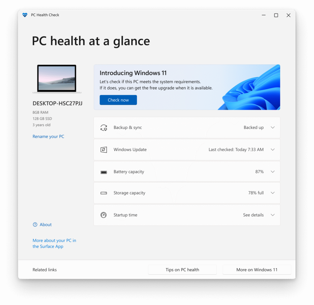 Windows 11 Upgrade - JUST PC's